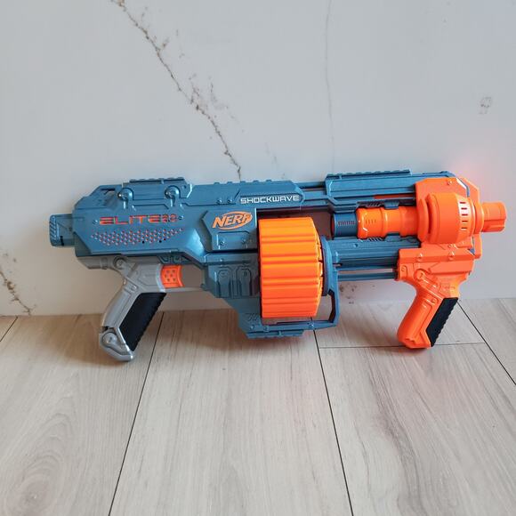 Nerf | Toys | Nerf Elite 2 Shockwave Toy Blue Standard Army Defense ...